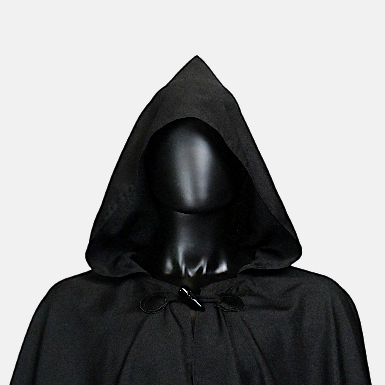 Black Full Circle Cloak with Hood