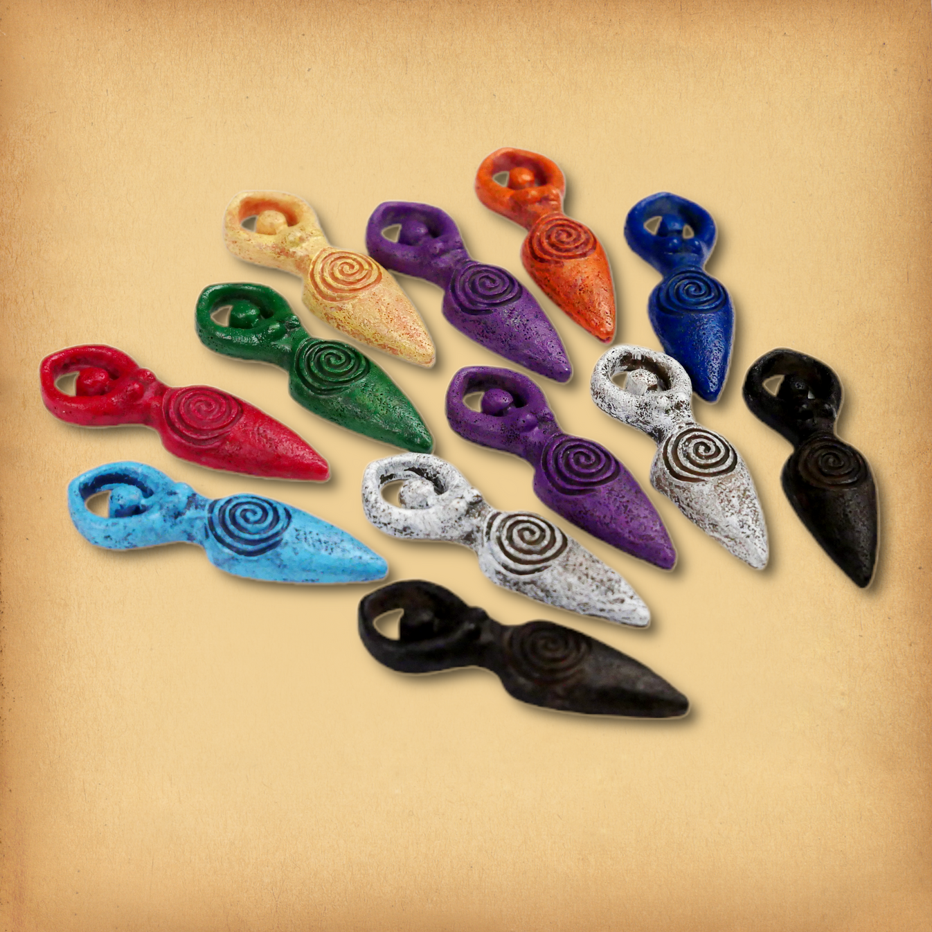 Rainbow Pocket Goddesses – Set of 12 Mini Goddess Figurines