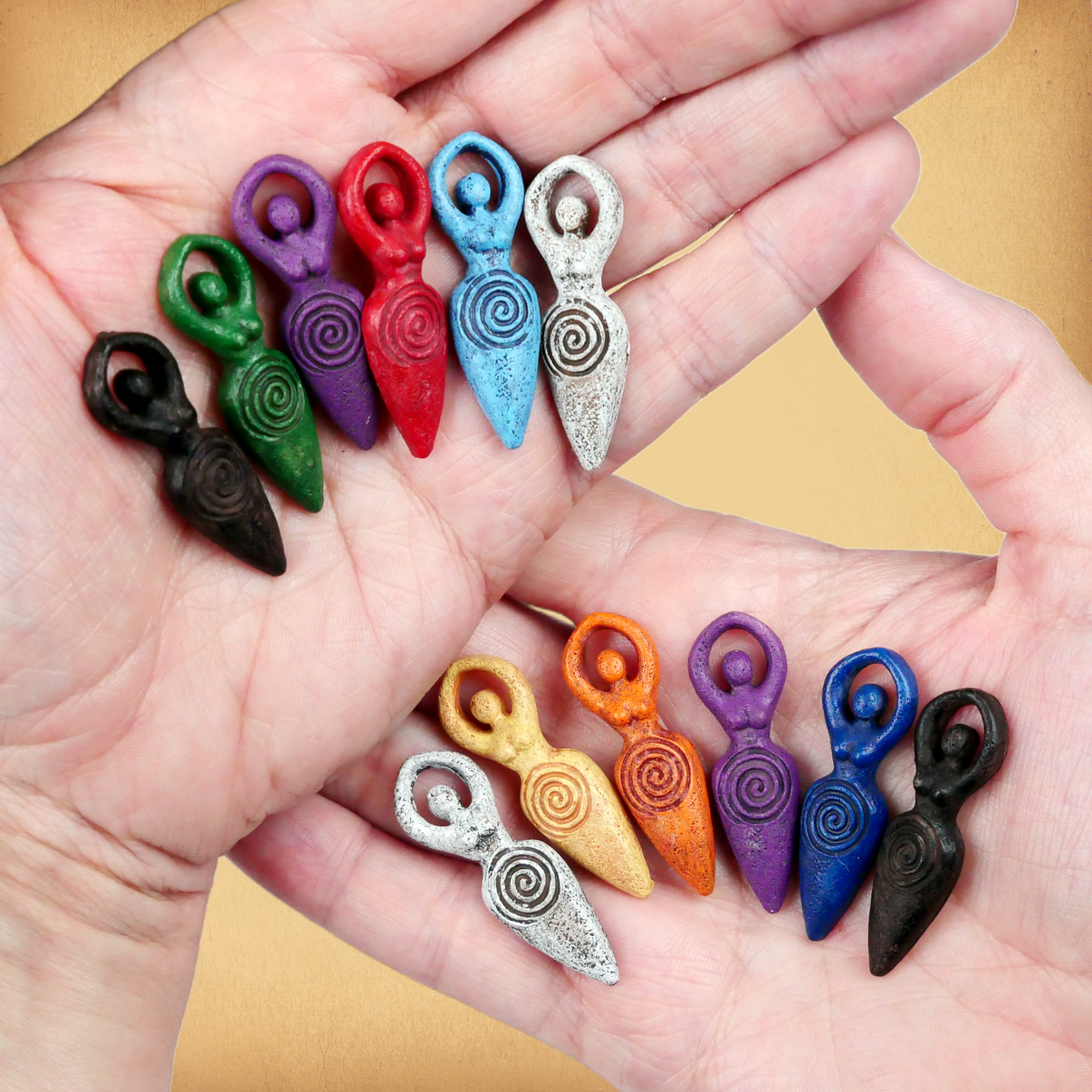 Rainbow Pocket Goddesses – Set of 12 Mini Goddess Figurines