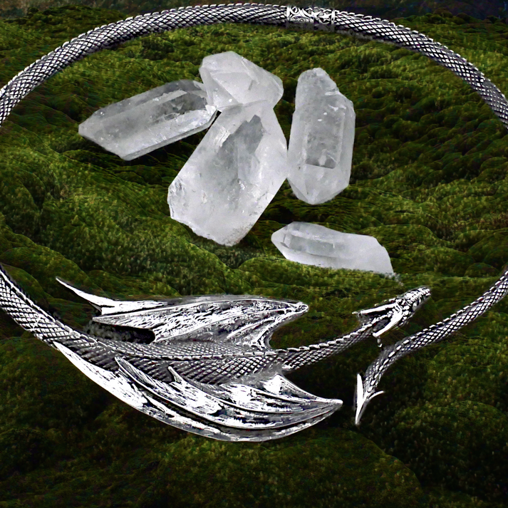 Sterling Silver Dragon Necklace – Wrap-Around Dragon Choker
