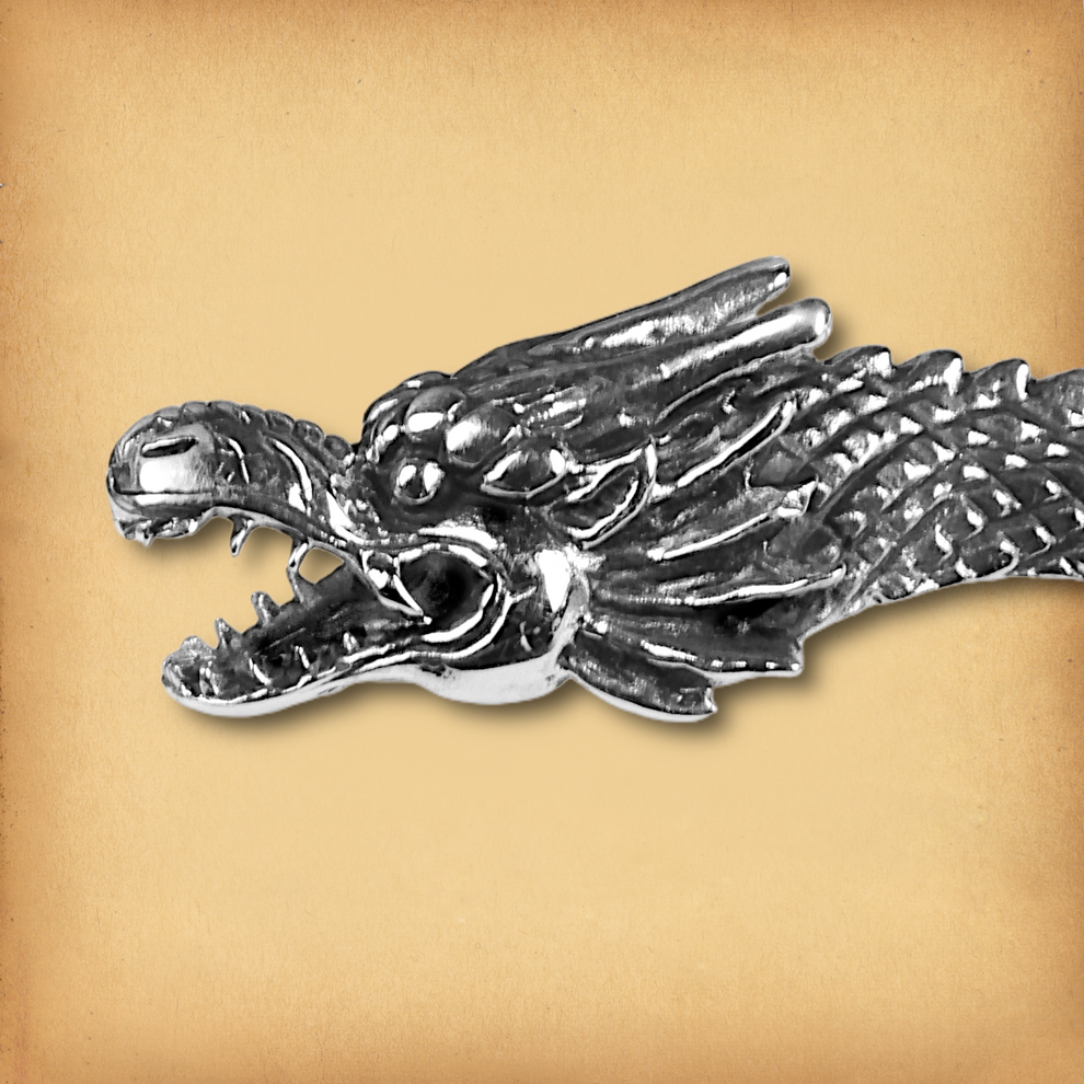 Sterling Silver Dragon Necklace – Wrap-Around Dragon Choker