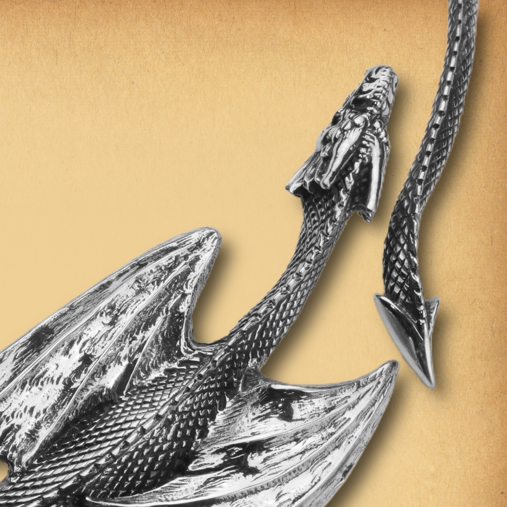 Sterling Silver Dragon Necklace – Wrap-Around Dragon Choker