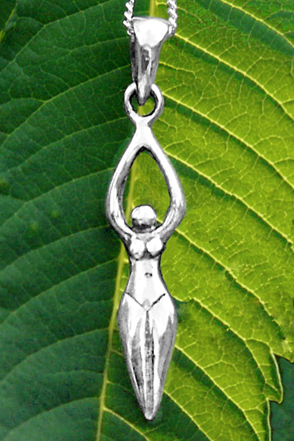 Sterling Silver Goddess Pendant – Pagan Jewelry for Women