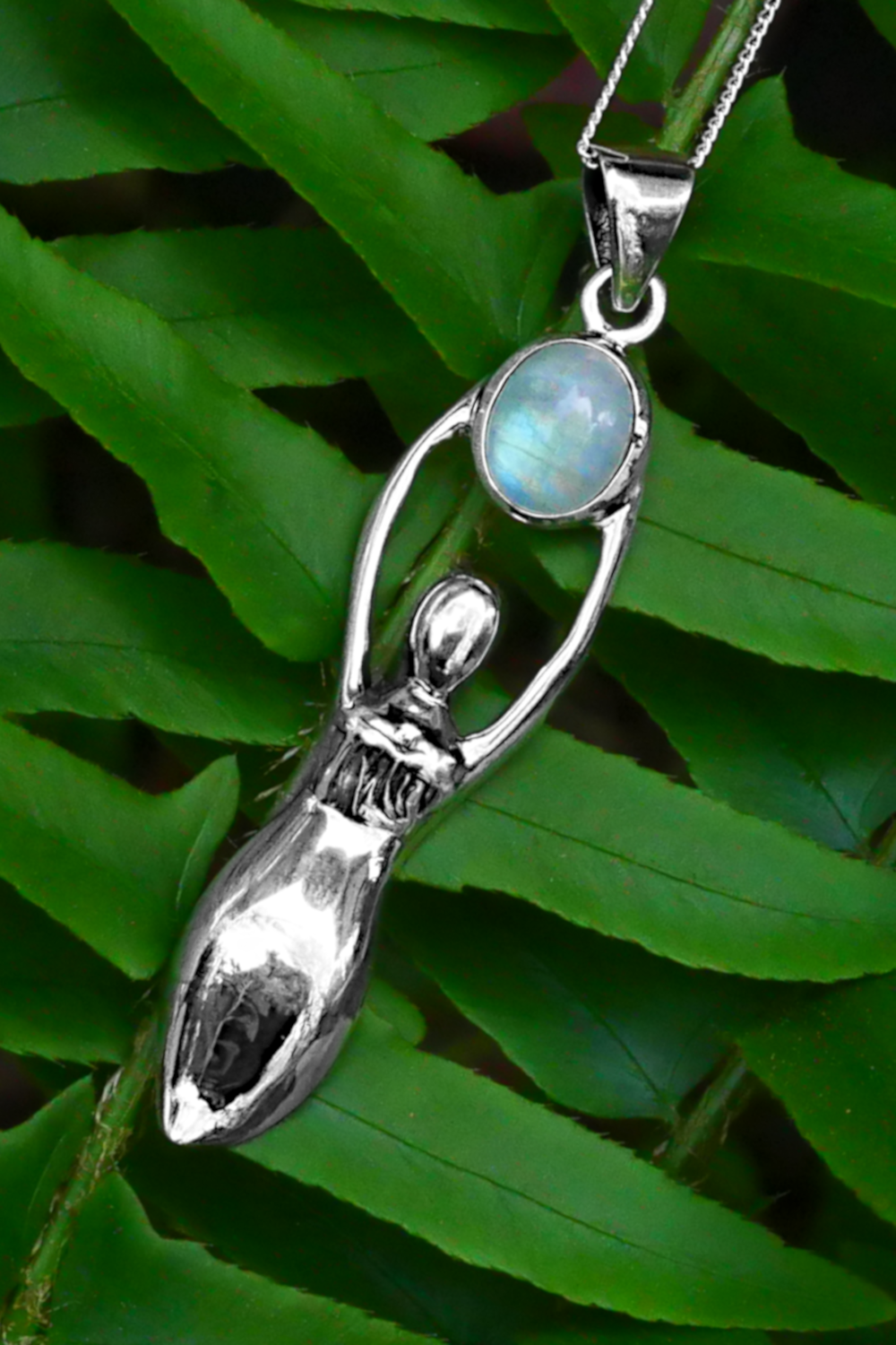 Sterling Silver Eternal Goddess Pendant – Moonstone Jewelry
