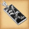 Silver Bat Flight Pendant with Lava Stone – Gryphon's Moon