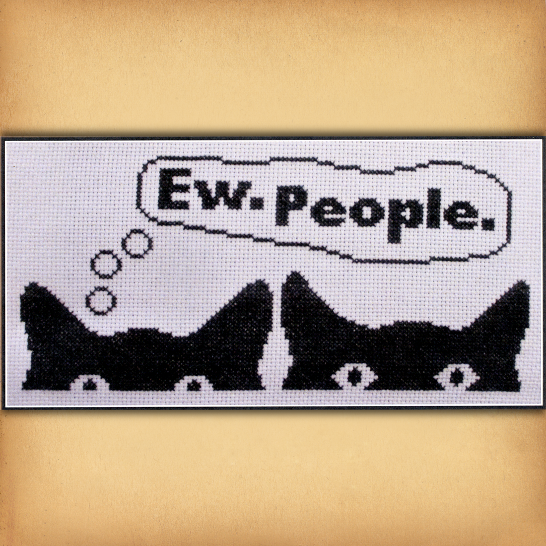 "Ew. People." Cross Stitch Pattern